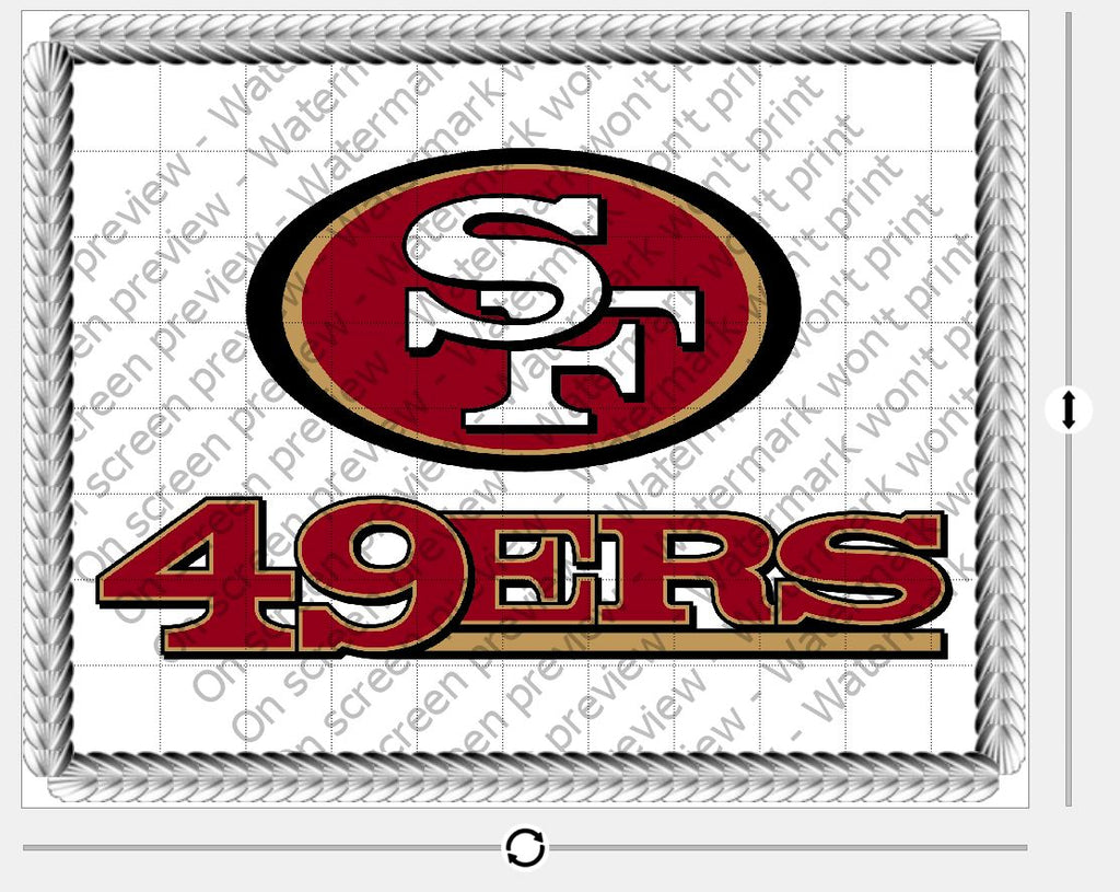 San Francisco 49ers Edible Image Cake Topper – Party Shop Emporium