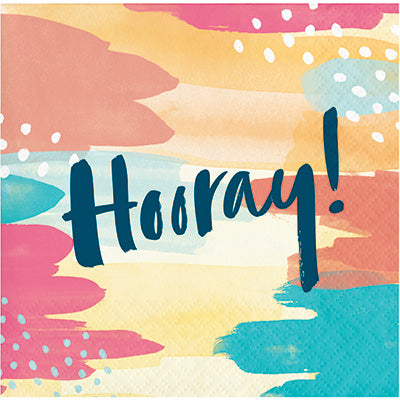 "Hooray" Beverage Napkins – Party Shop Emporium