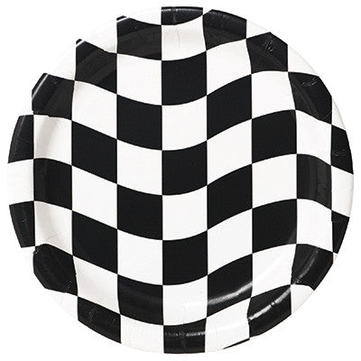 Black & White Check - 9" Plates - 8 Count – Party Shop Emporium